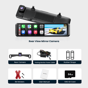 RC04 4K Rear View Mirror Camera with Carplay & Android Auto – AUTO-VOX