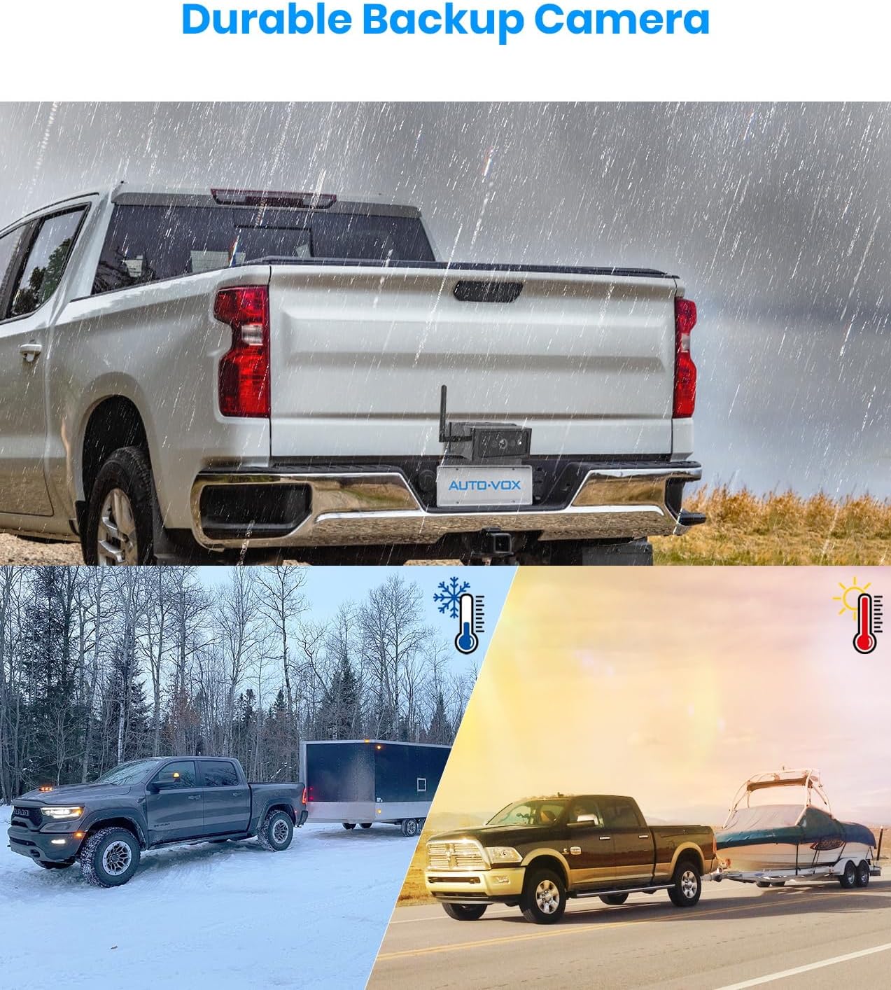 Solar4 B 1080P Magnetic Portable Backup Camera Wireless with 5" Monito ...