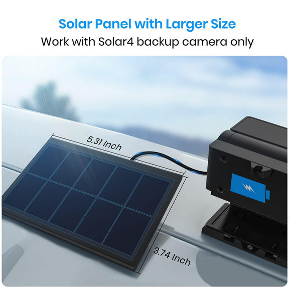 Solar Panel for Solar4 Backup Cam Series – High Efficiency – AUTO-VOX